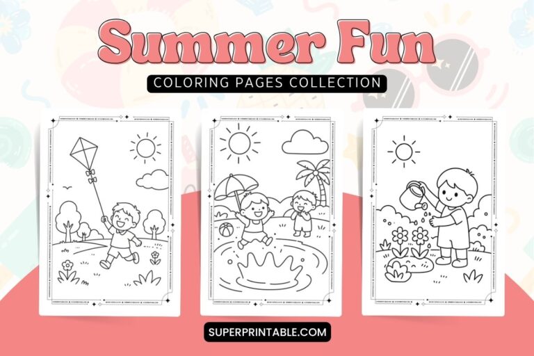 15+ Summer Fun Coloring Pages (Free PDF Printables)