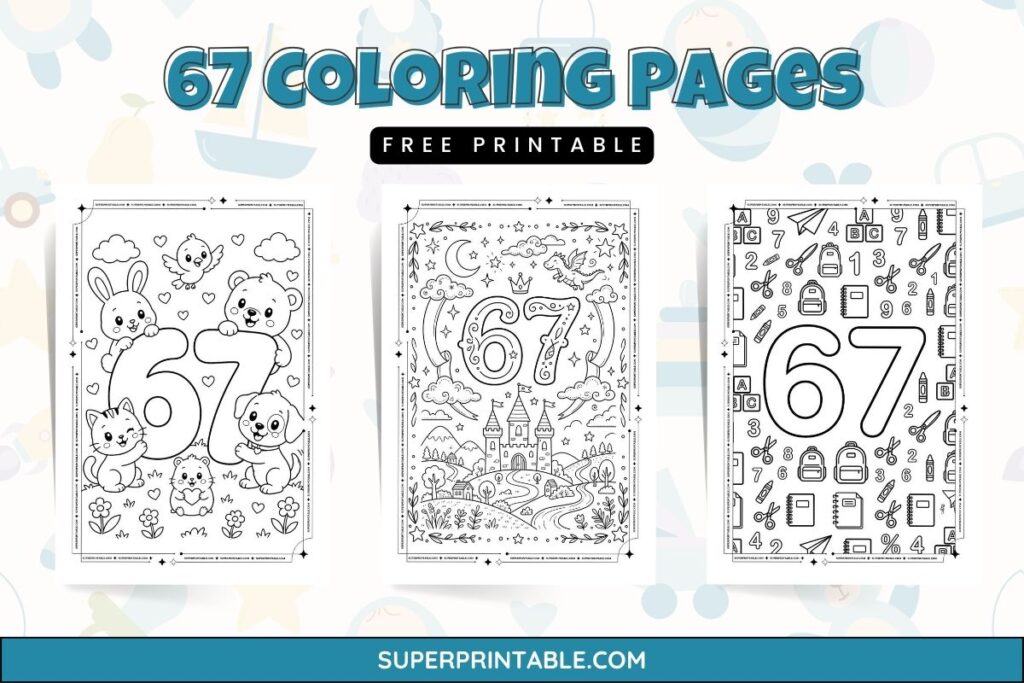 25+ 67 Coloring Pages (Free PDF Printables)