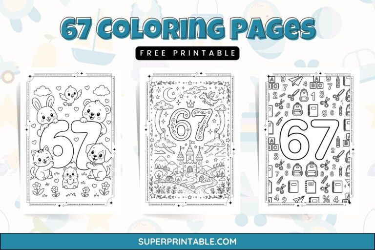 25+ 67 Coloring Pages (Free PDF Printables)