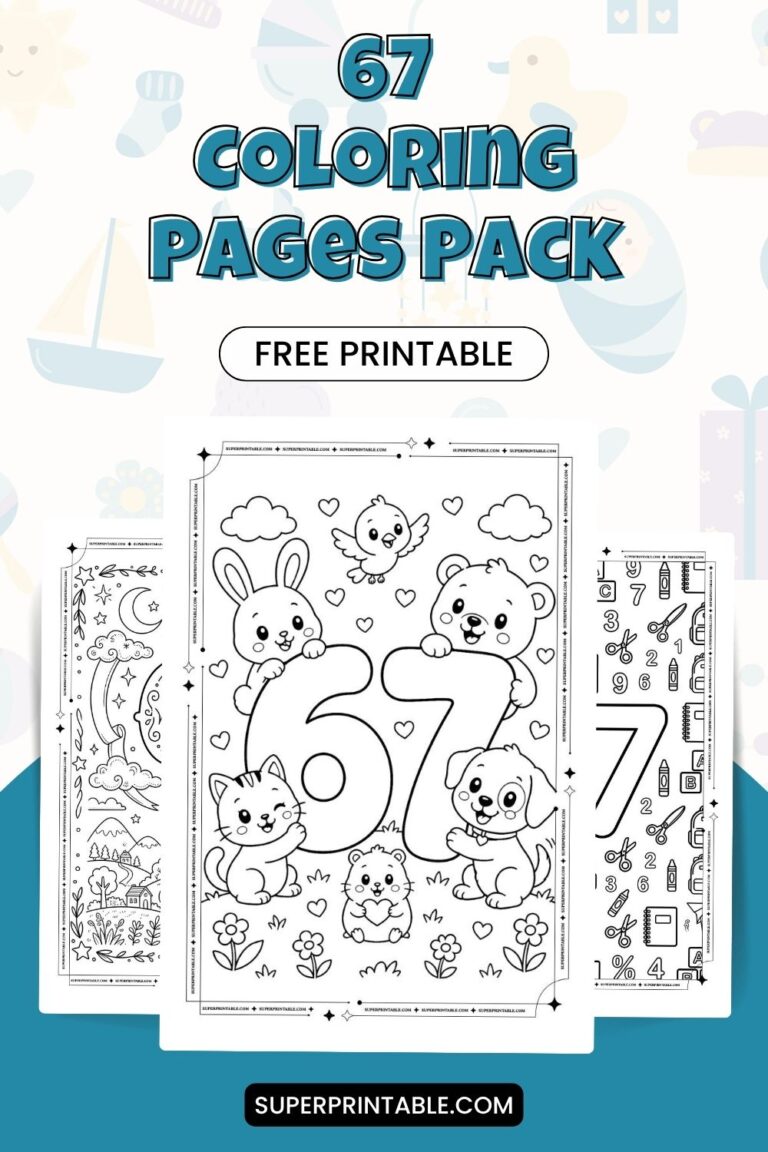 25+ 67 Coloring Pages (Free PDF Printables)