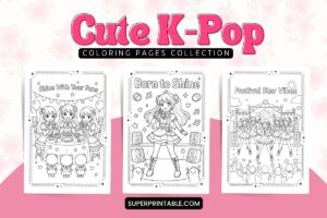 25 Cute K-Pop Coloring Pages (Free PDF Printables)
