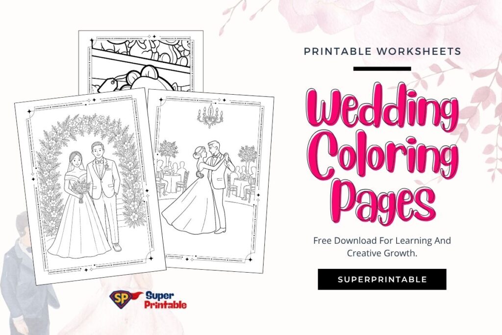 25+ Wedding Coloring Pages (Free PDF Printables)