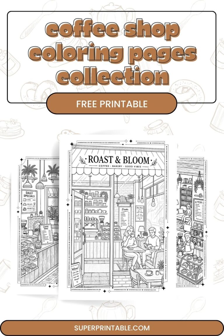 30 Coffee Shop Coloring Pages (Free PDF Printables)