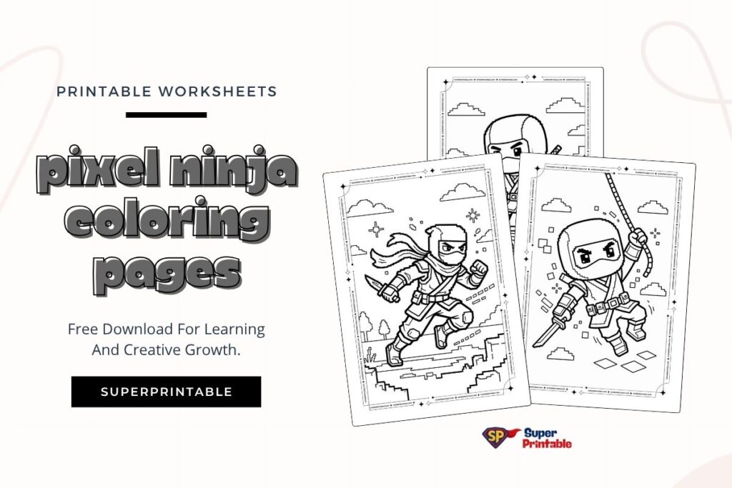 35+ Pixel Ninja Coloring Pages (Free PDF Printables)