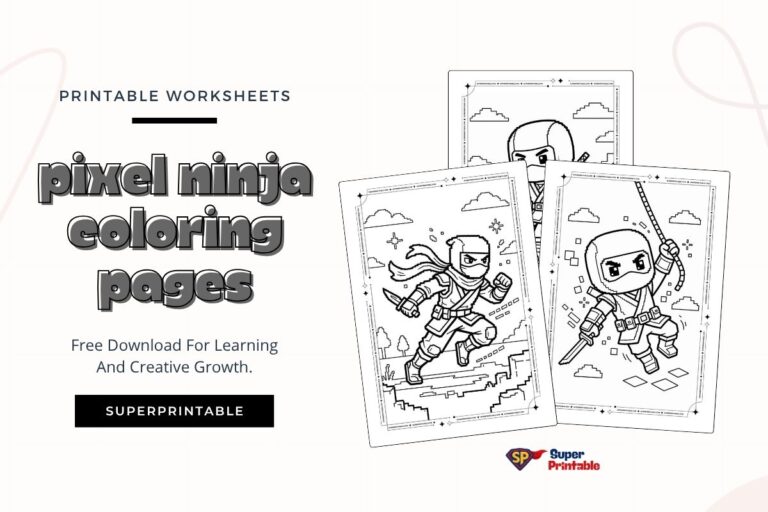 35+ Pixel Ninja Coloring Pages (Free PDF Printables)