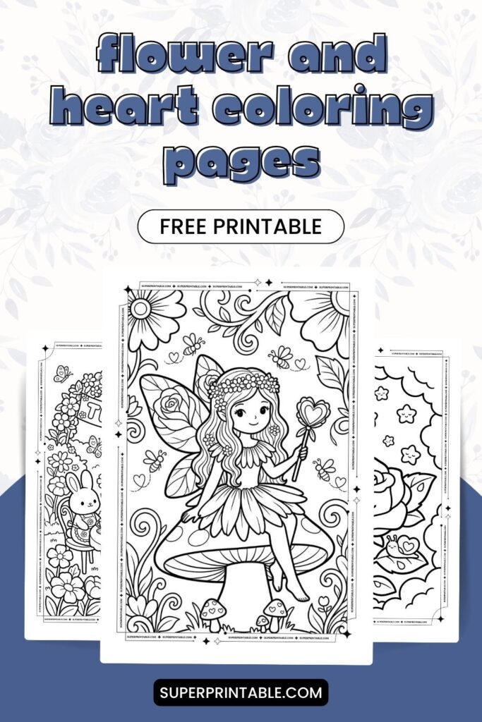 38+ Flower and Heart Coloring Pages (Free PDF Printables)