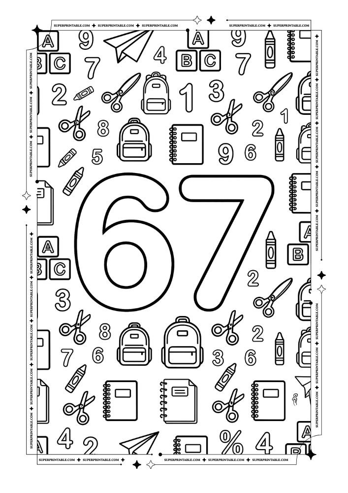 67 Coloring Pages (Free PDF Printables)