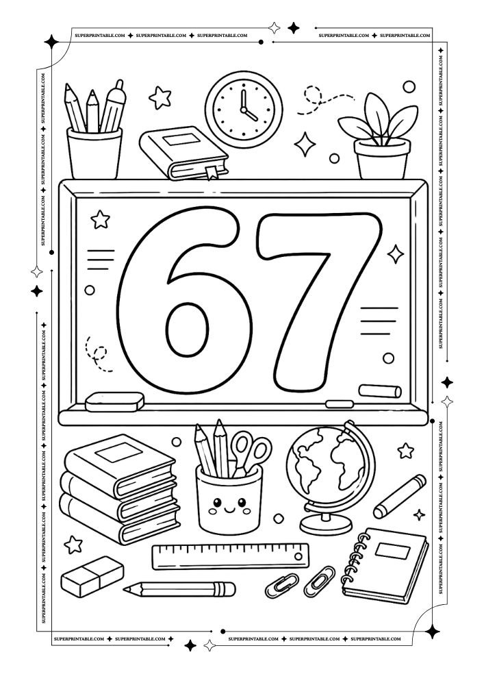 67 Coloring Pages (Free PDF Printables)