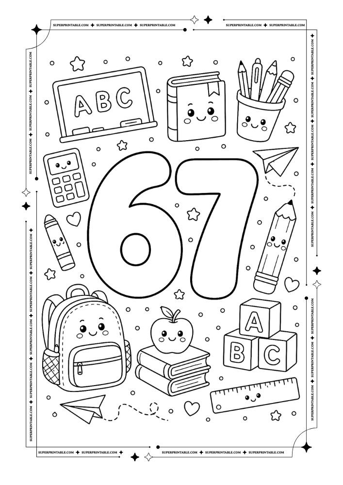 67 Coloring Pages (Free PDF Printables)