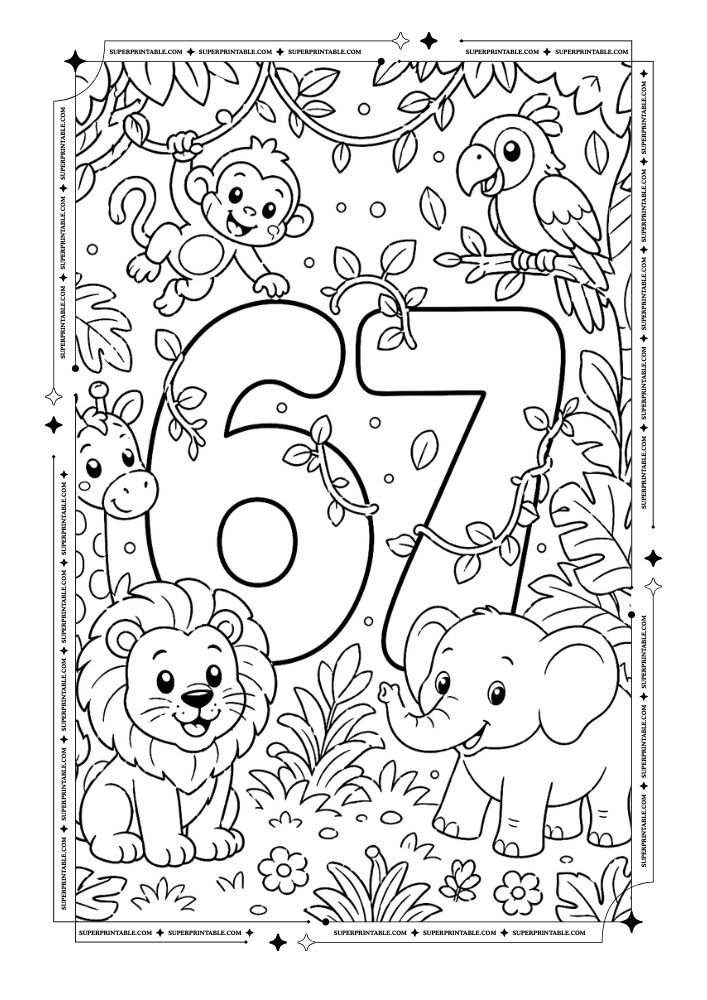 25+ 67 Coloring Pages (Free PDF Printables)