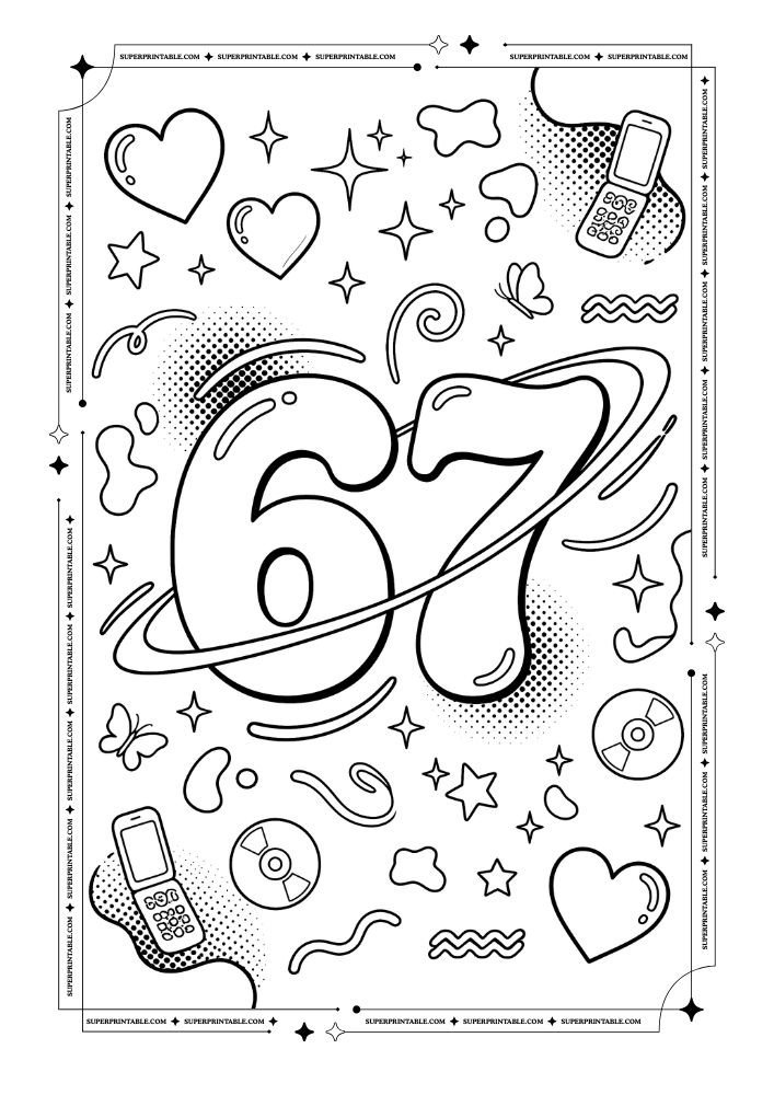 67 Coloring Pages (Free PDF Printables)