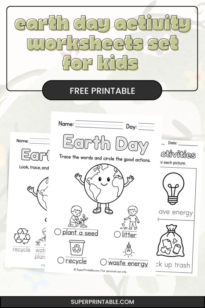 7 Earth Day Activity Worksheets for Kids (Free PDF Printables)