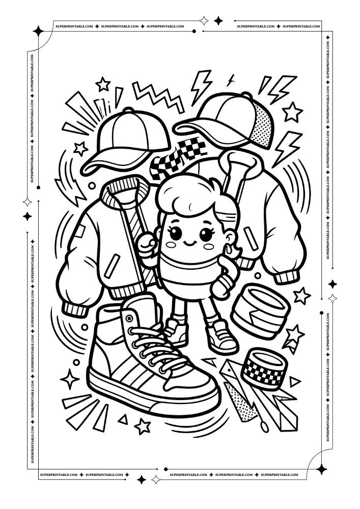 15+ 80’s Coloring Pages (Free PDF Printables)