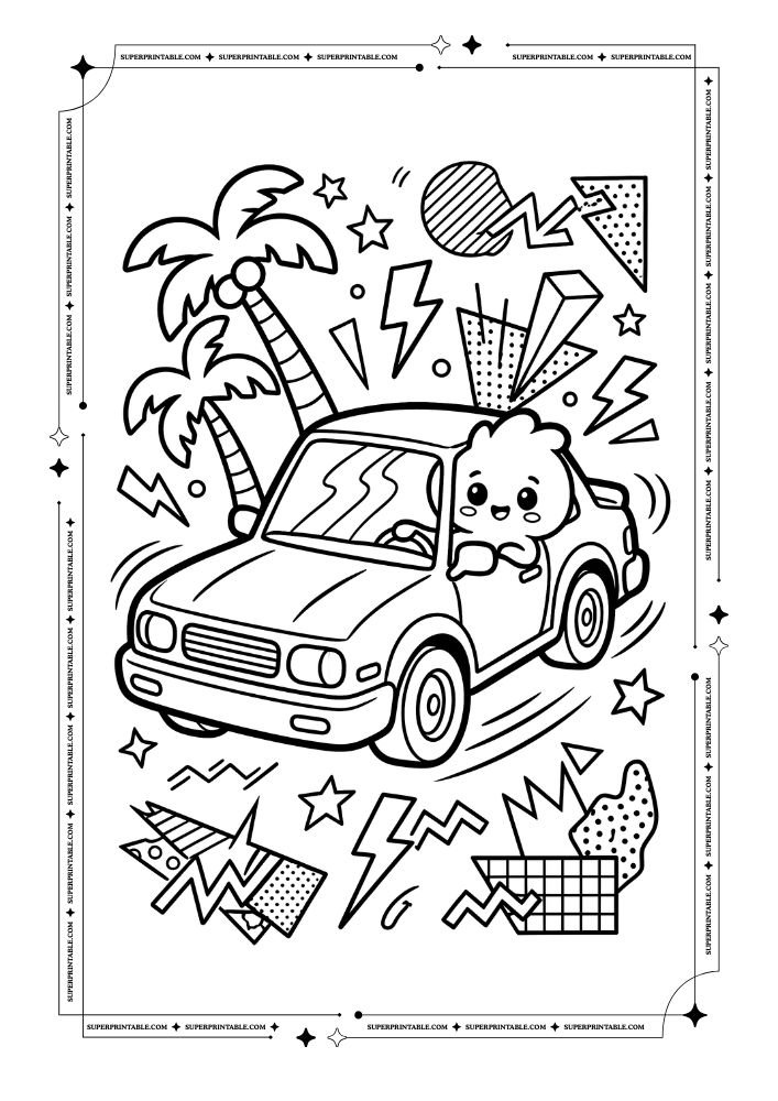 15+ 80’s Coloring Pages (Free PDF Printables)