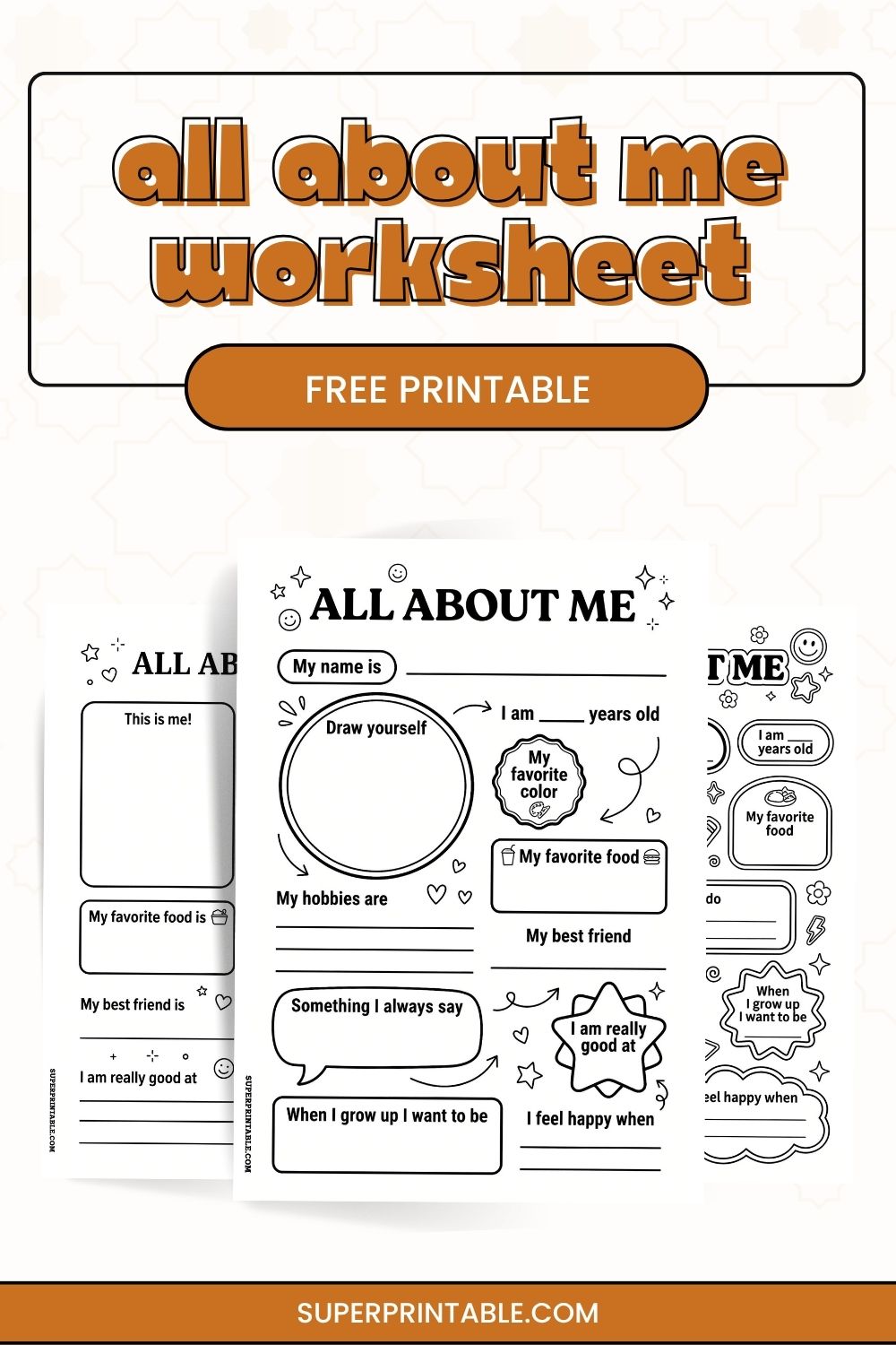All About Me Worksheet (Free PDF Printables)