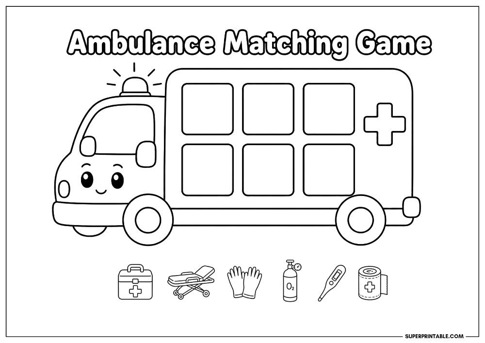 Community Helper Vehicle Matchin Activity Bundle (Free PDF)