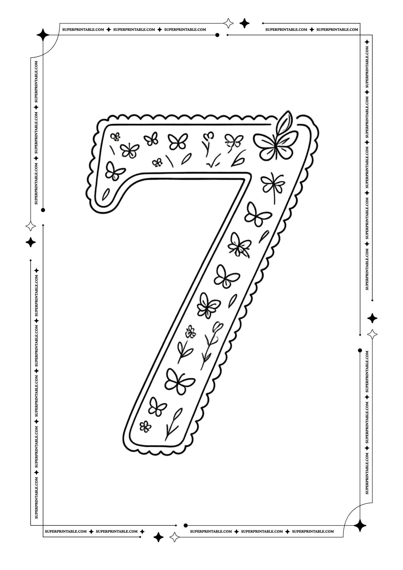 Cottagecore Number Coloring Pages (Free PDF Printables)