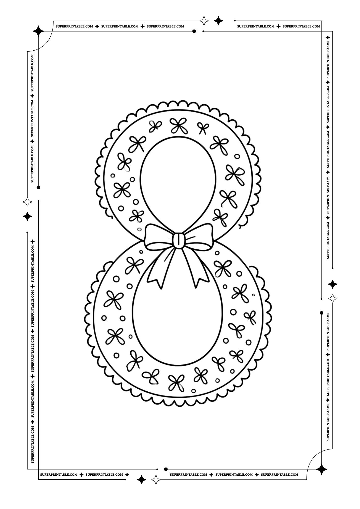 Cottagecore Number Coloring Pages (Free PDF Printables)