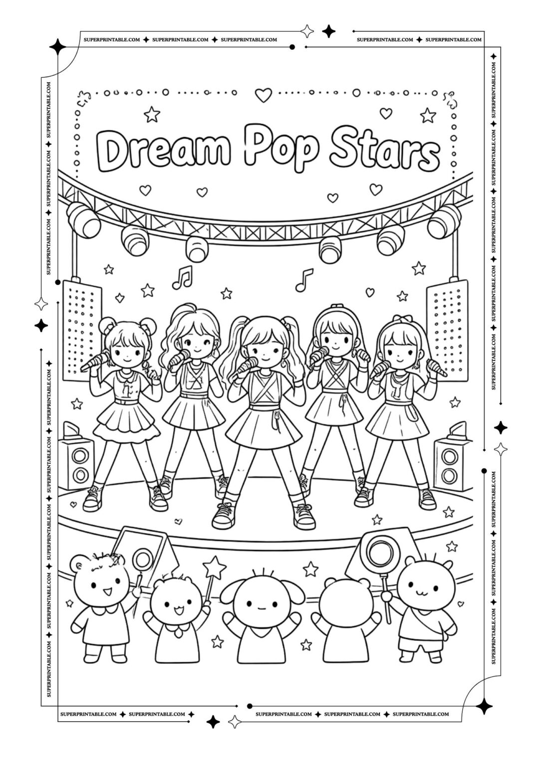 25 Cute K-Pop Coloring Pages (Free PDF Printables)