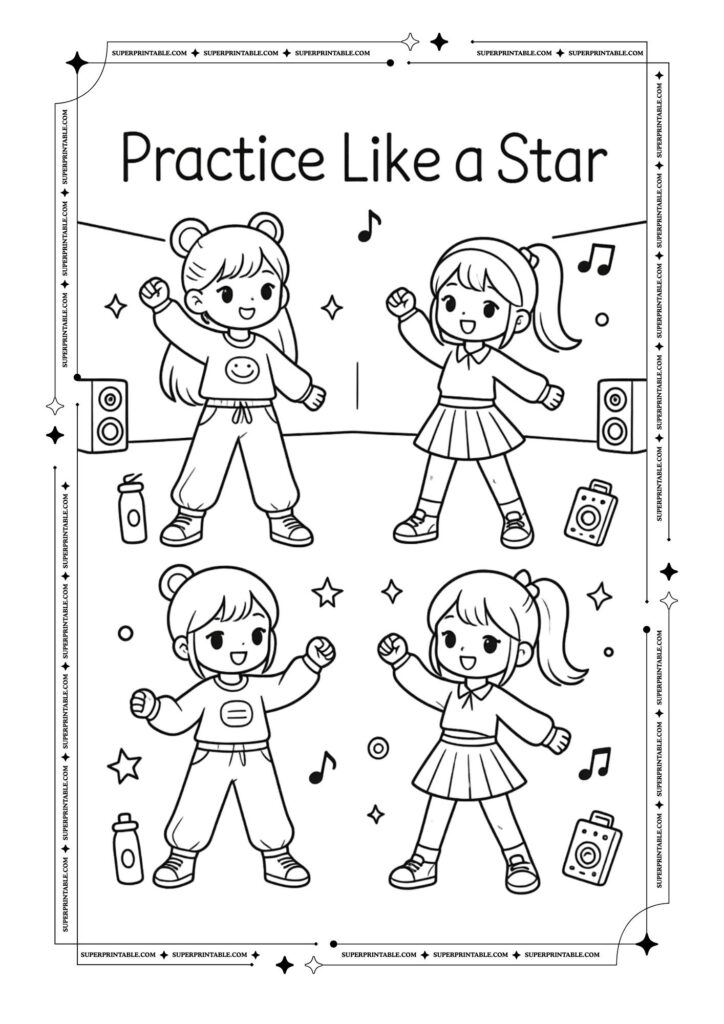 25 Cute K-Pop Coloring Pages (Free PDF Printables)