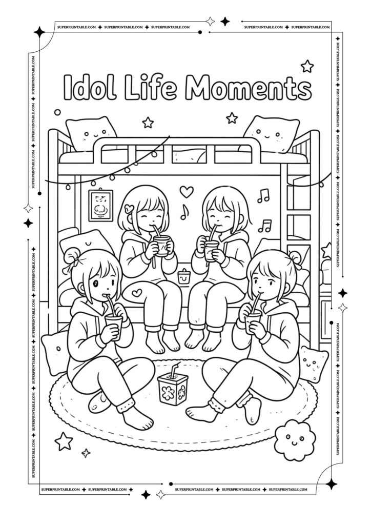 25 Cute K-Pop Coloring Pages (Free PDF Printables)