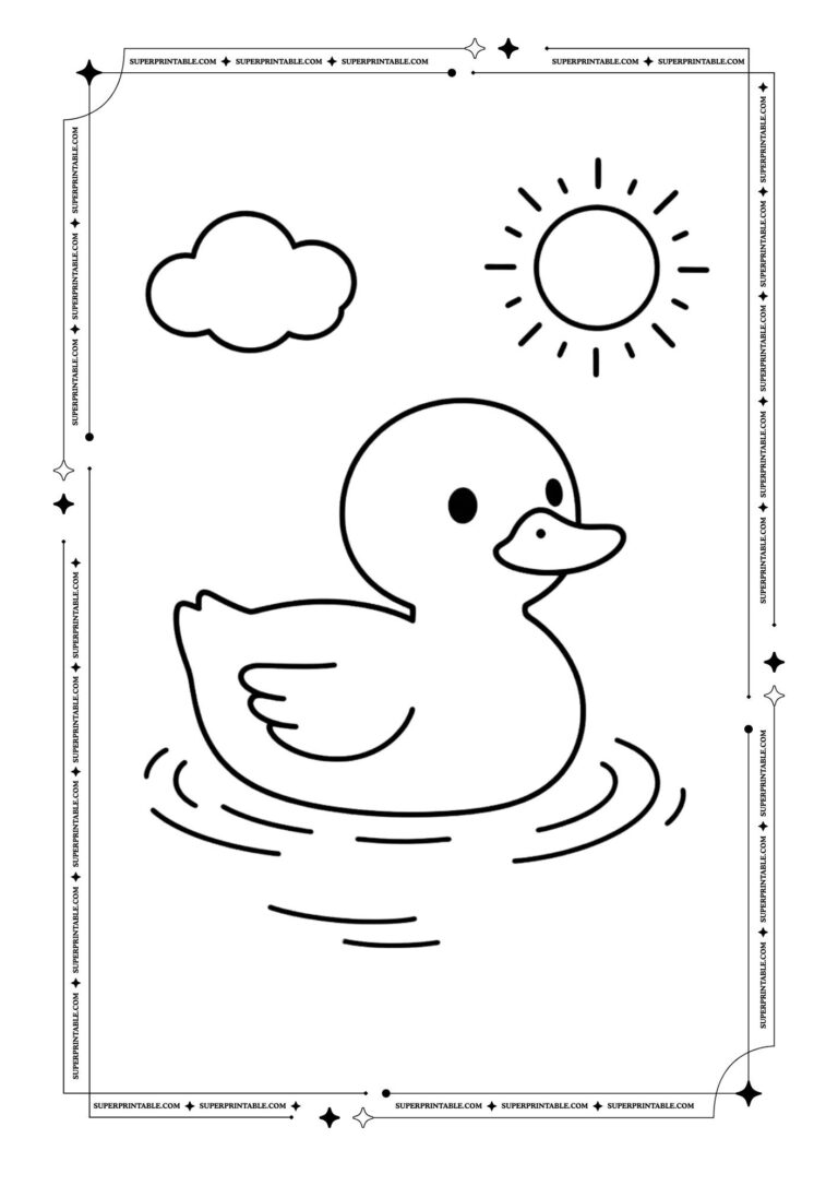 35+ Duck Coloring Pages (Free PDF Printables)