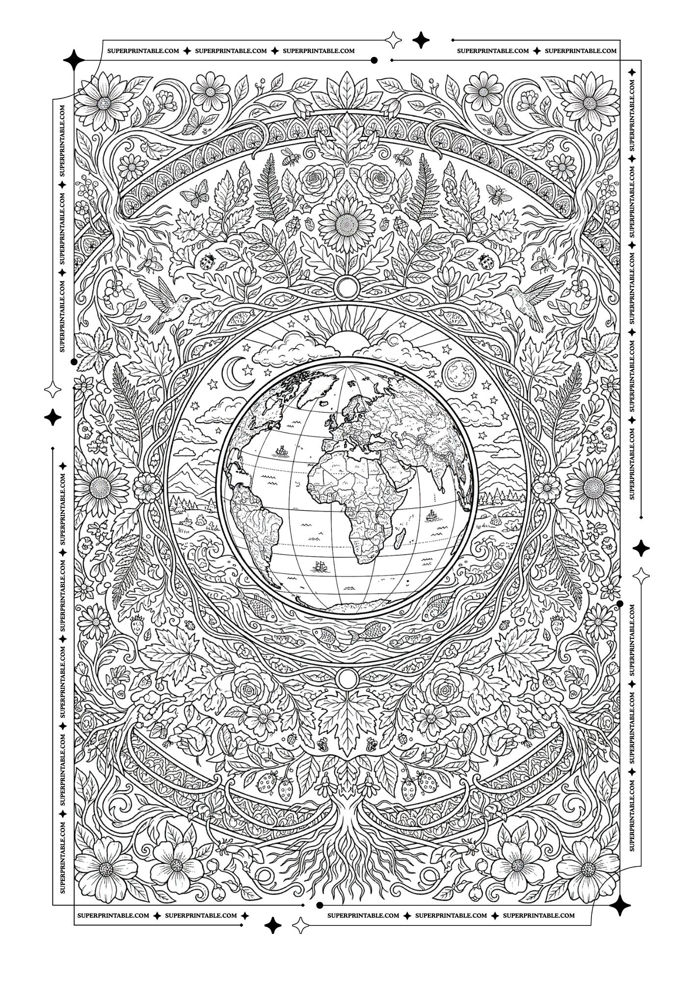 10 Earth Day Coloring Pages (Free PDF Printables)