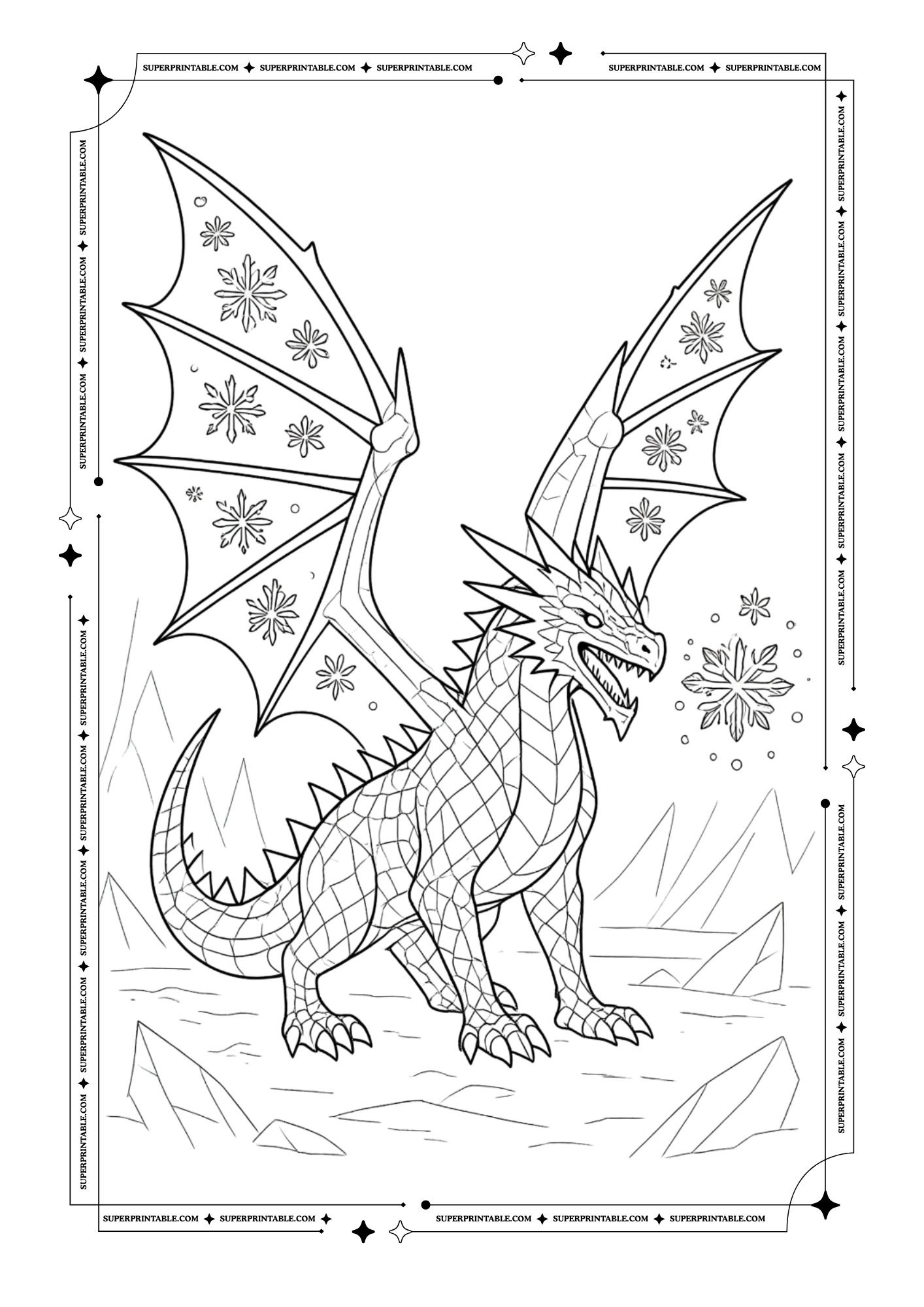 10+ Fantasy Dragon Coloring Pages (Free PDF Printables)