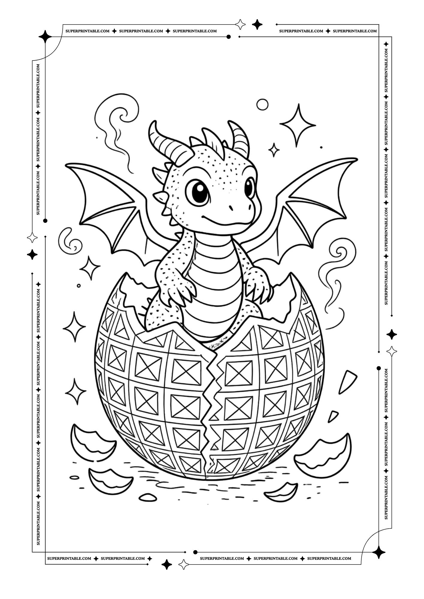 10+ Fantasy Dragon Coloring Pages (Free PDF Printables)