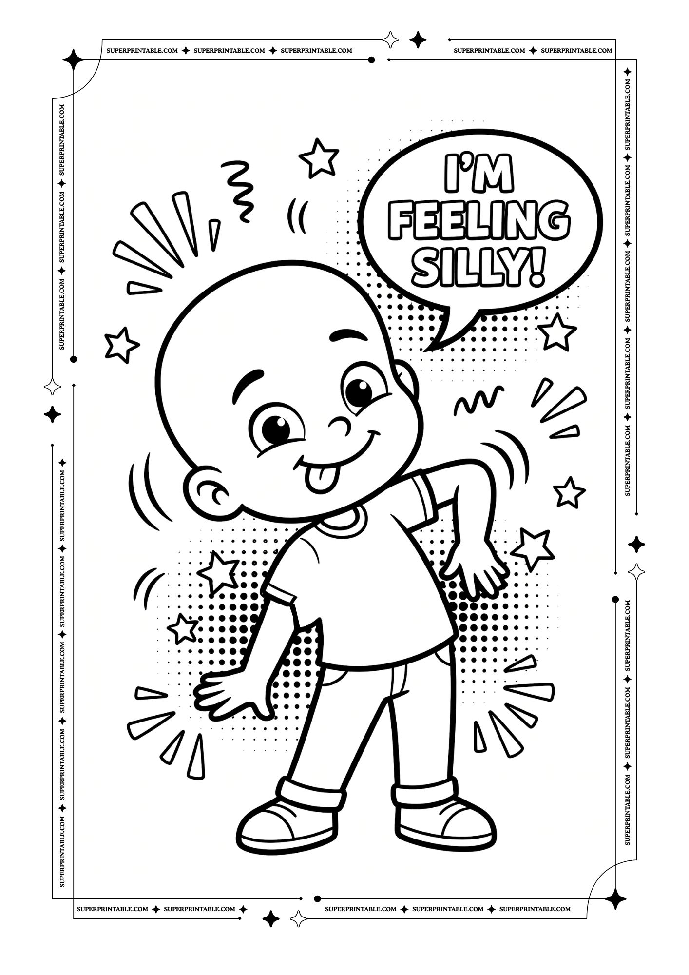 20 Feelings Emotions Pop Art Coloring Pages (Free PDF)