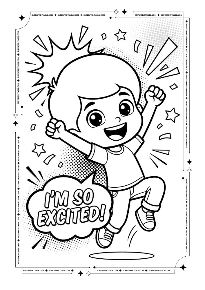 20 Feelings Emotions Pop Art Coloring Pages (Free PDF)