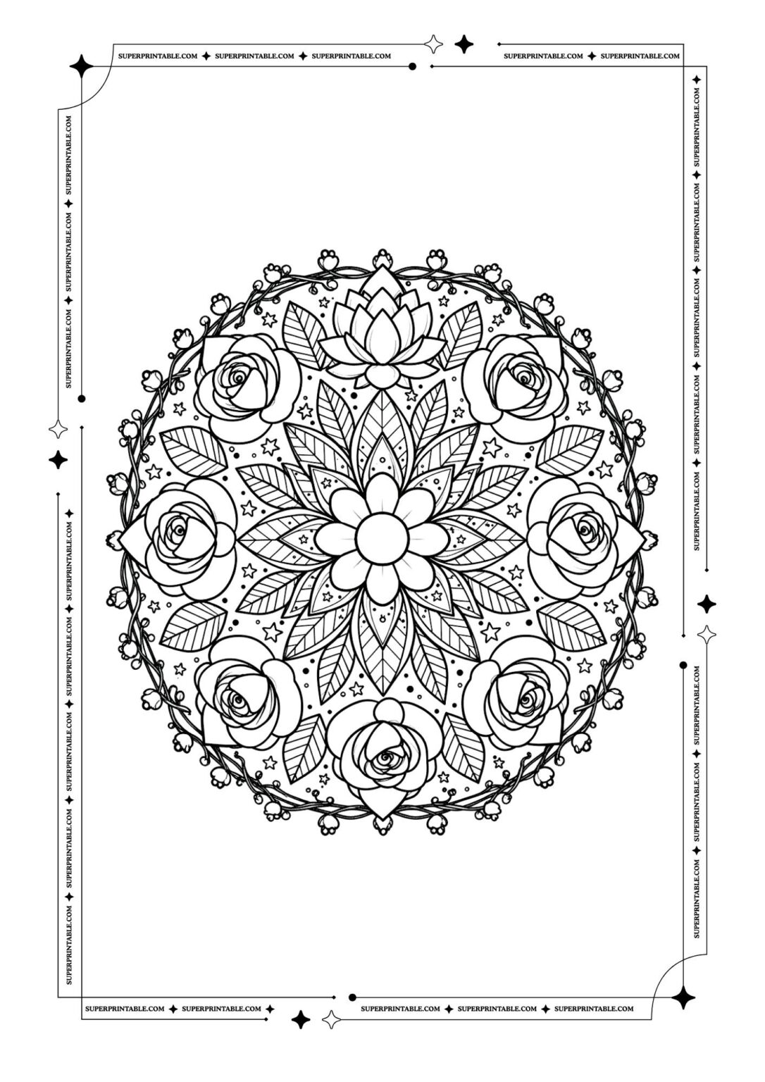20 Flower Wreath Coloring Pages (Free PDF Printables)