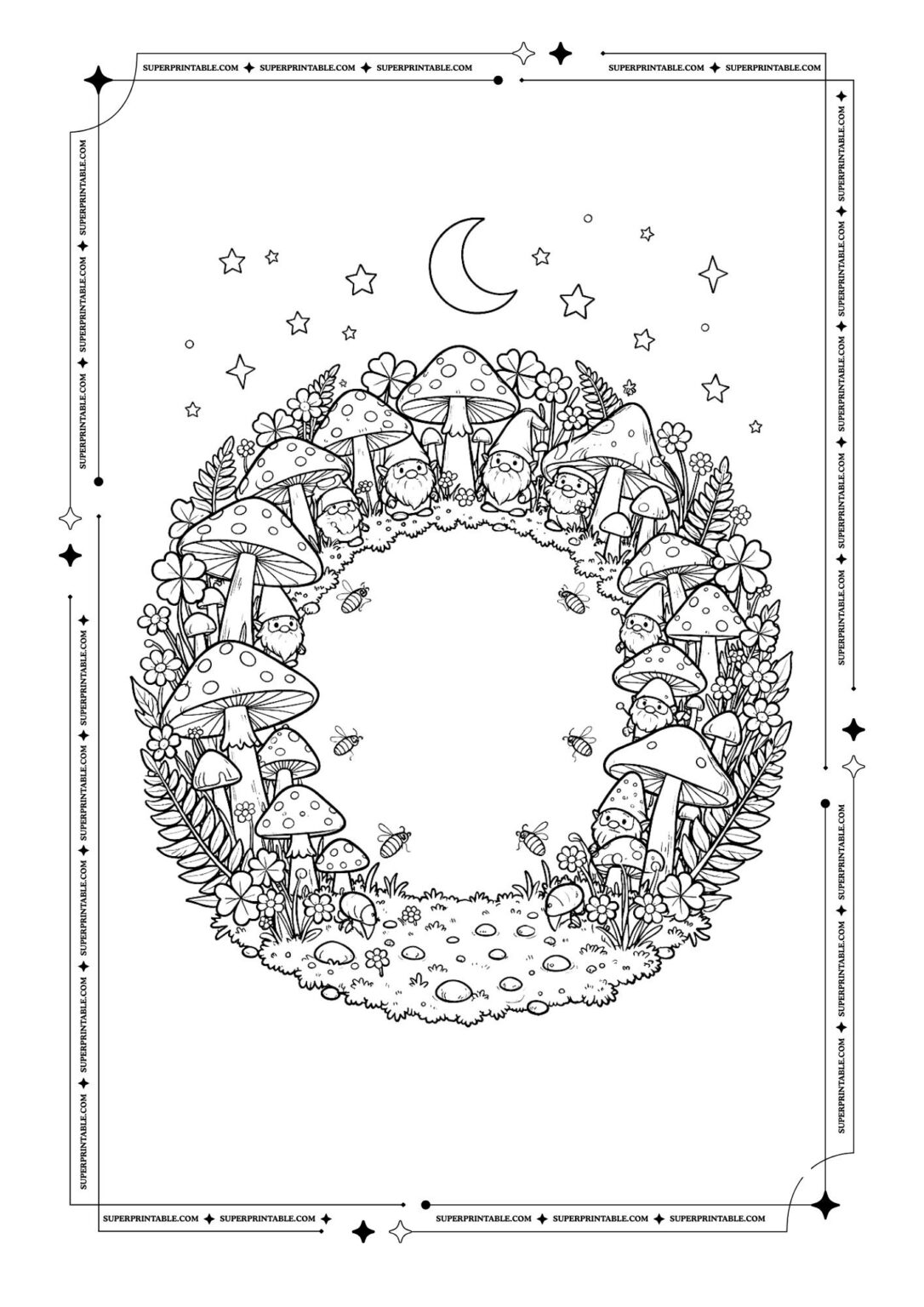 20 Flower Wreath Coloring Pages (Free PDF Printables)