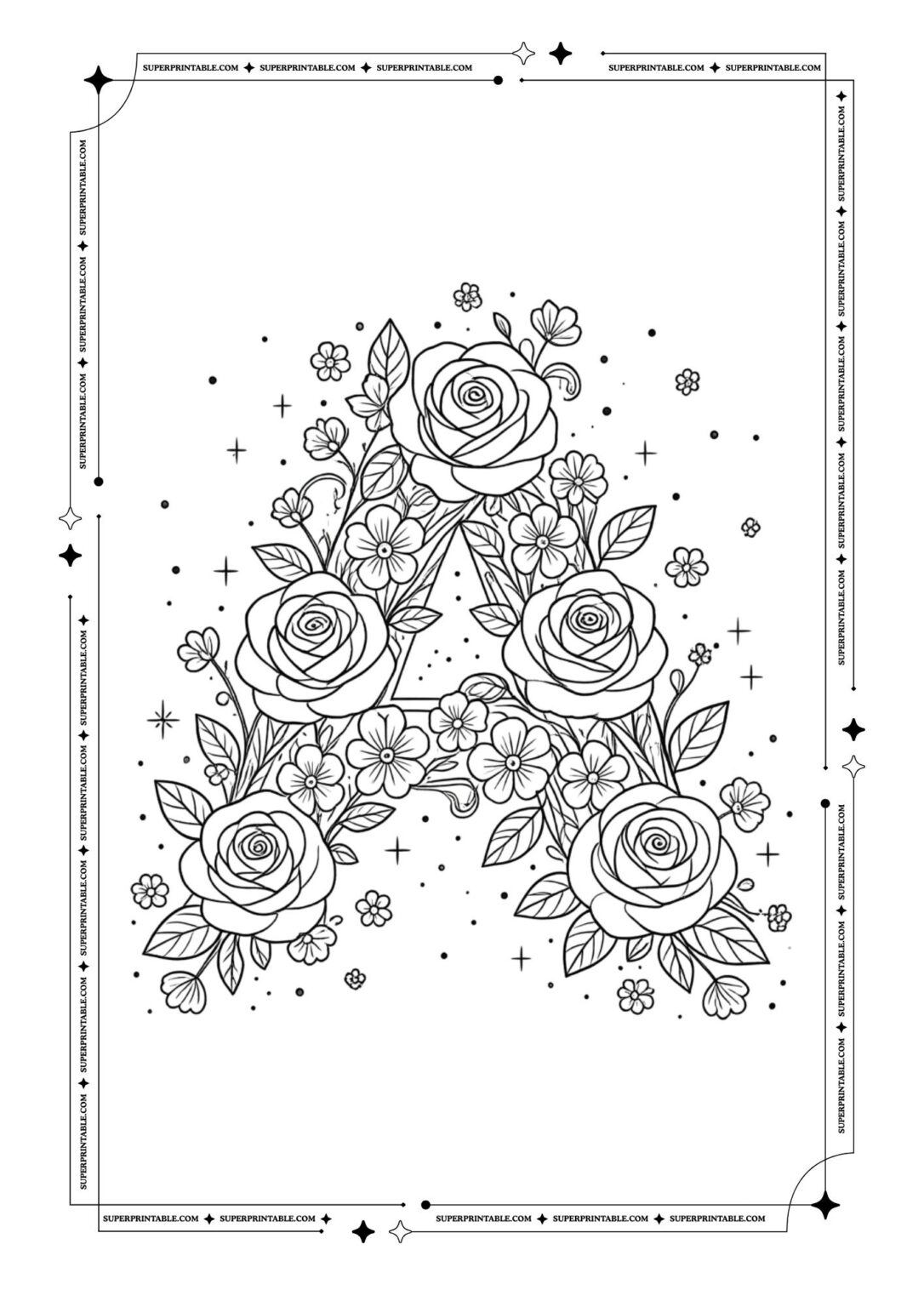 Flowers Alphabet Coloring Pages (Free PDF Printables)