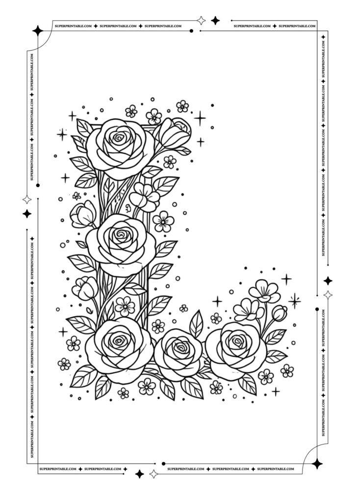 Flowers Alphabet Coloring Pages (Free PDF Printables)