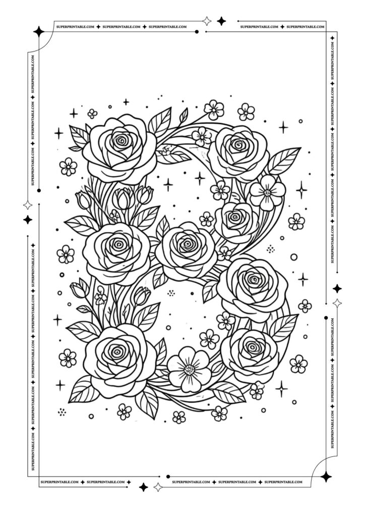 Flowers Alphabet Coloring Pages (Free PDF Printables)