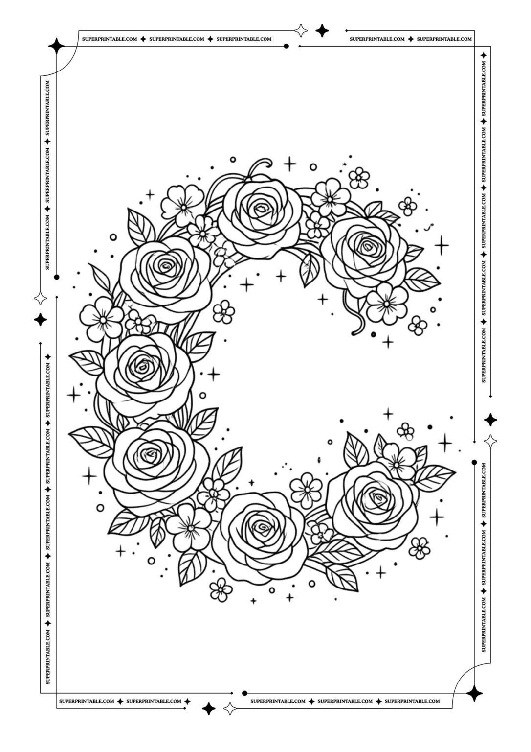 Flowers Alphabet Coloring Pages (Free PDF Printables)