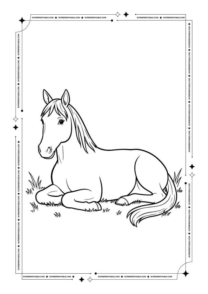 16+ Horse Coloring Pages (Free PDF Printables)