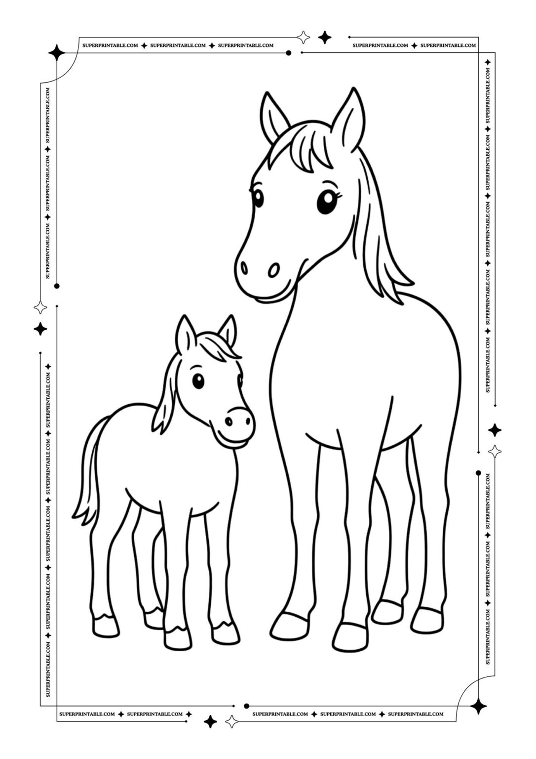 16+ Horse Coloring Pages (Free PDF Printables)
