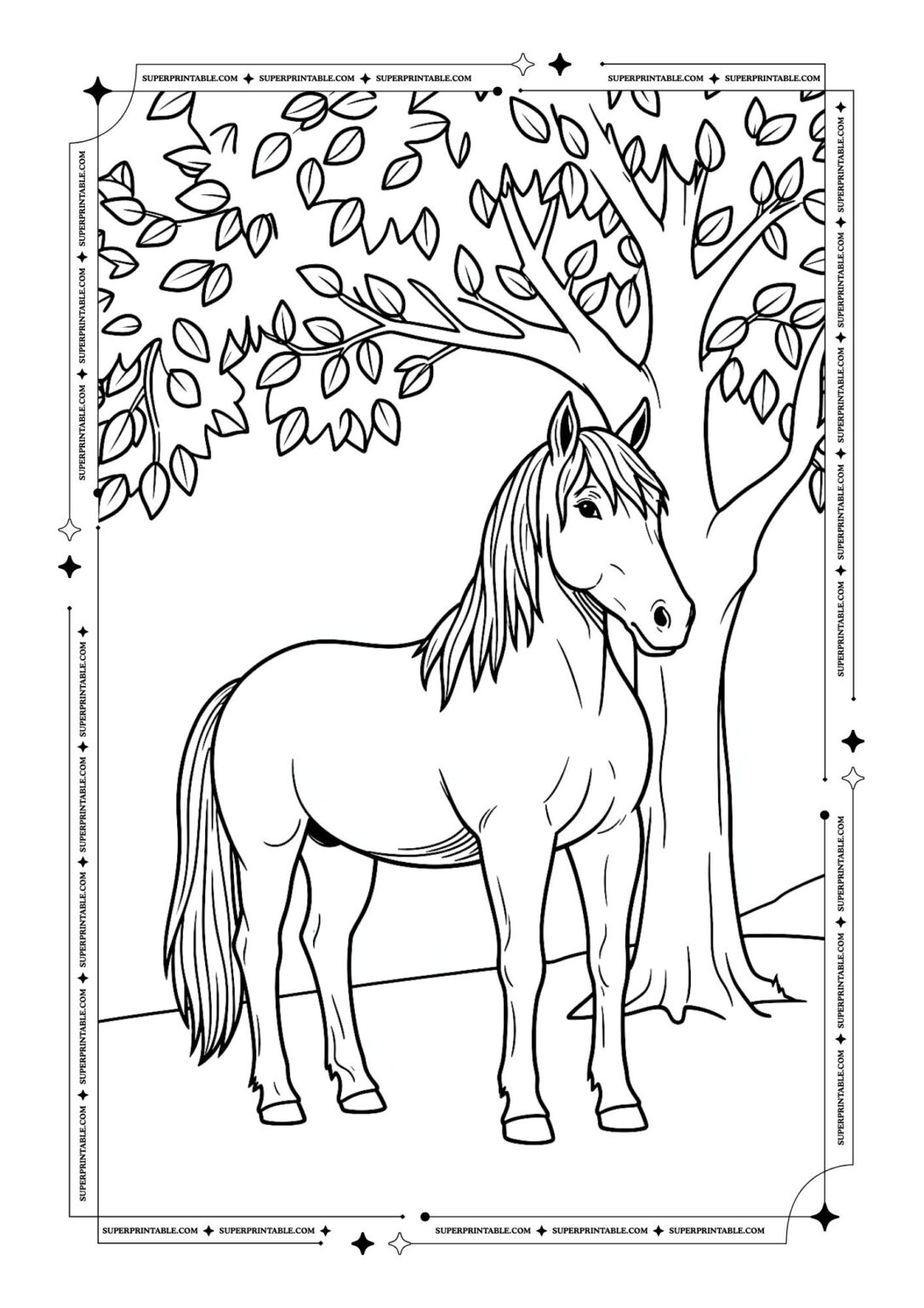16+ Horse Coloring Pages (Free PDF Printables)