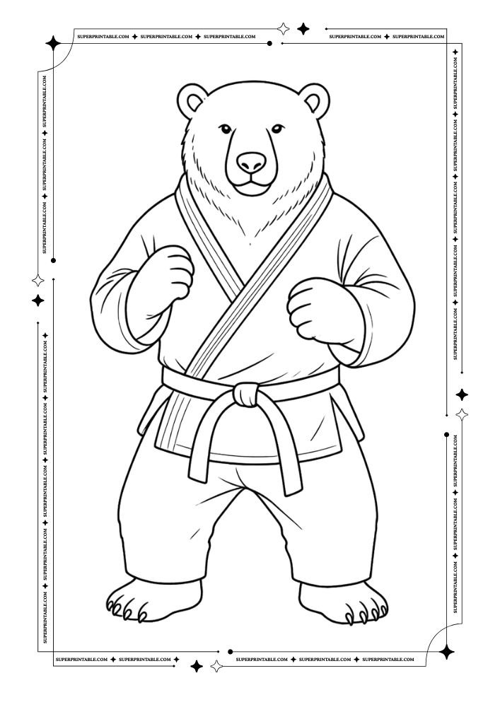 30+ Martial Arts Animals Coloring Pages (Free PDF Printables)