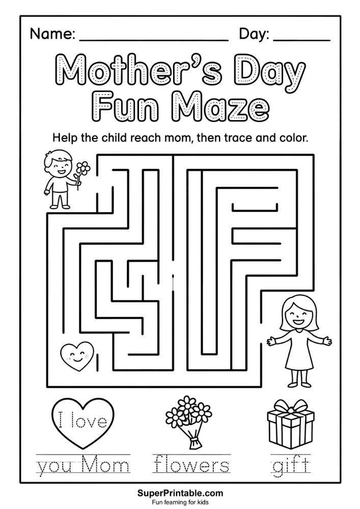 8 Mother's Day Coloring Activity Worksheet Pack (Free PDF)