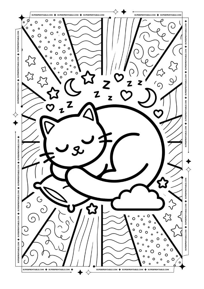 10+ Pop Art Kitty Cats Coloring Pages (Free PDF Printables)