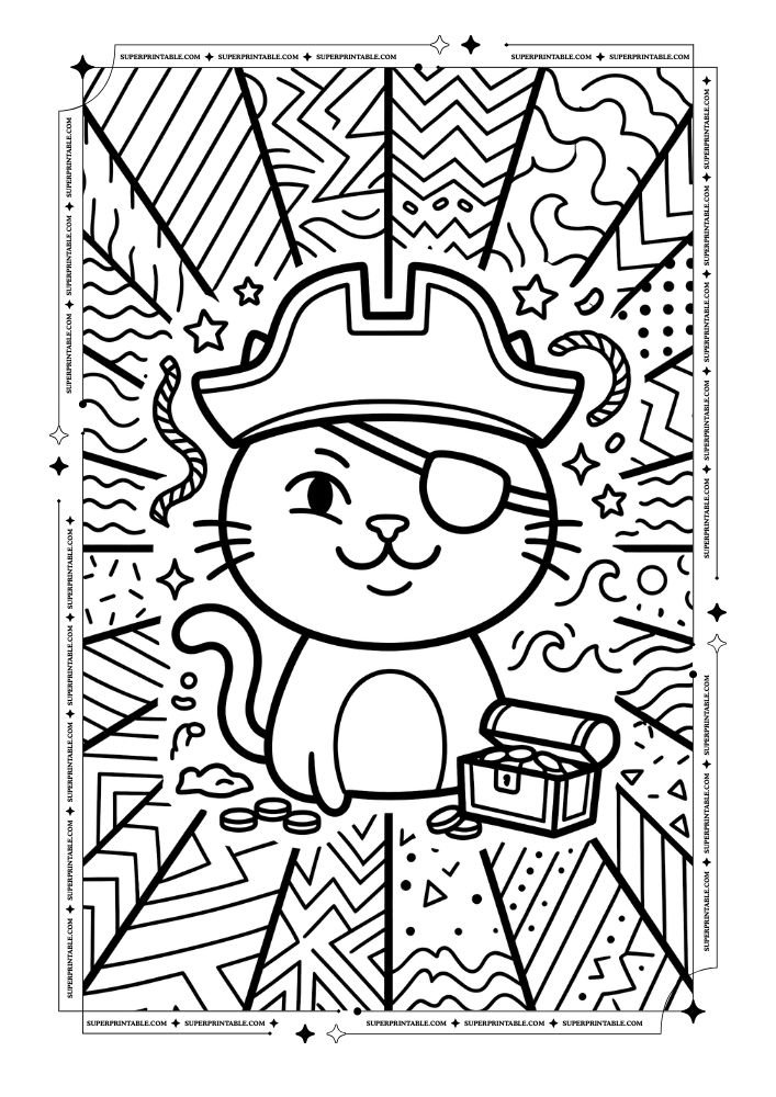 10+ Pop Art Kitty Cats Coloring Pages (Free PDF Printables)
