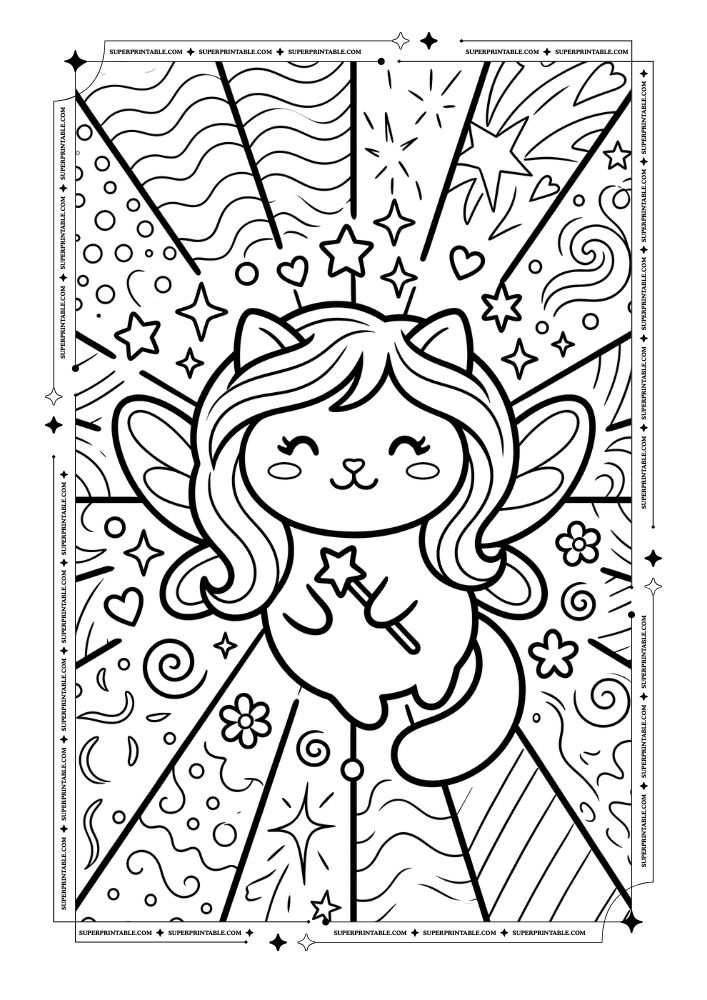 10+ Pop Art Kitty Cats Coloring Pages (Free PDF Printables)
