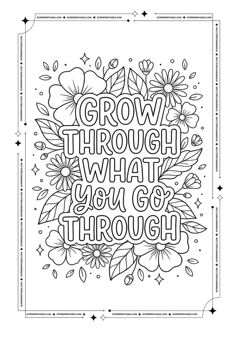 30 Positive Affirmation Coloring Pages (Free PDF Printables)