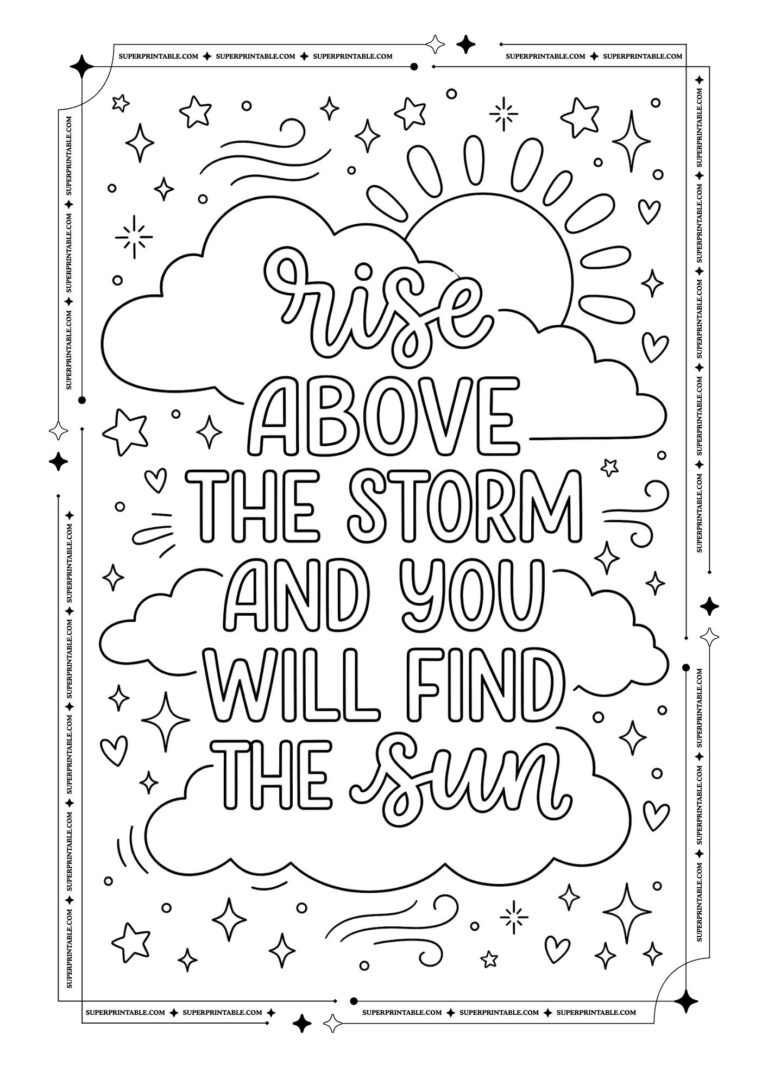 30 Positive Affirmation Coloring Pages (Free PDF Printables)