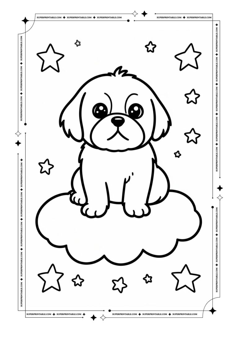30+ Puppy Coloring Pages (Free PDF Printables)