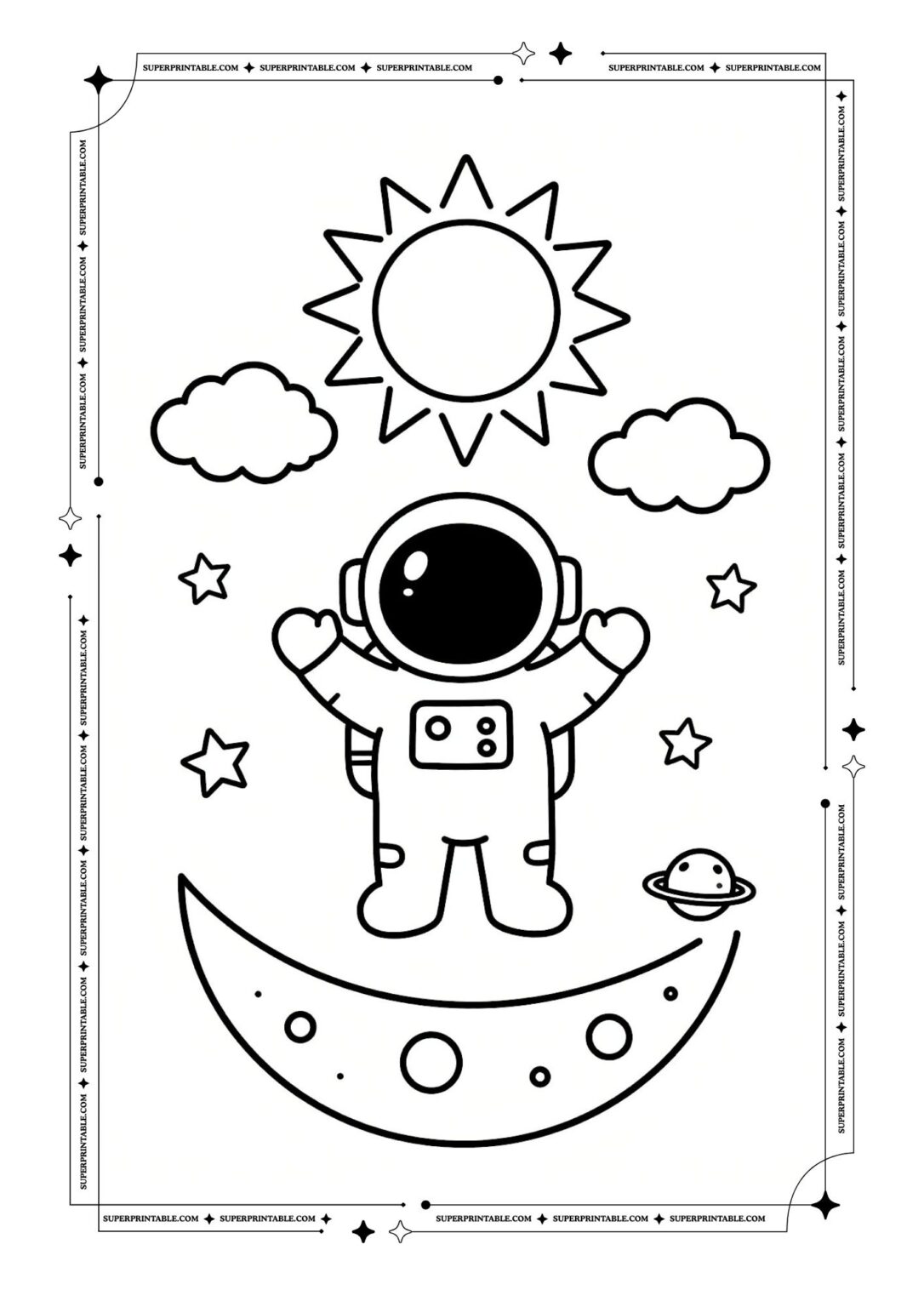 20 Space Coloring Pages (Free PDF Printables)