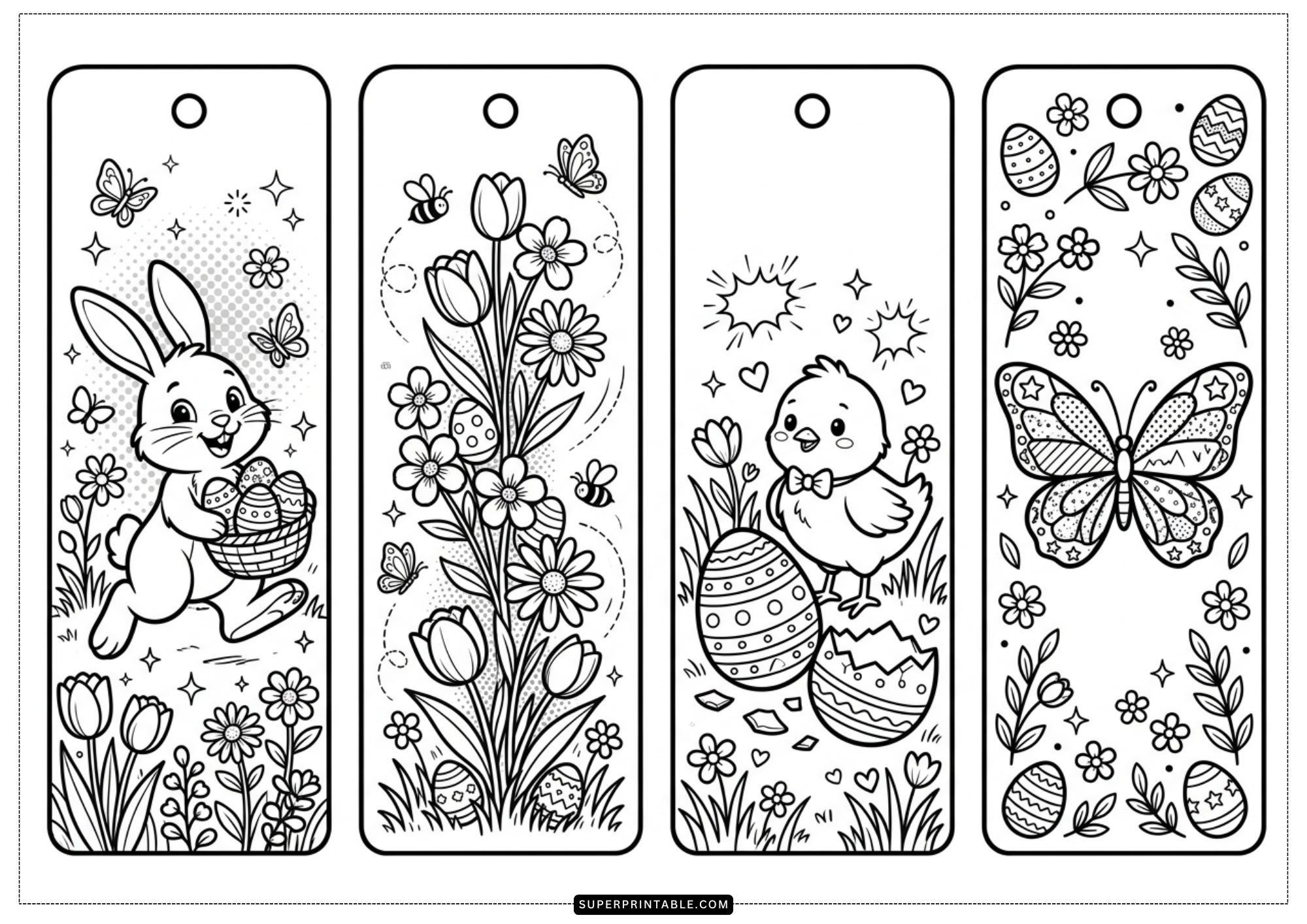 20+ Spring Bookmarks Coloring Pages (Free PDF Printables)